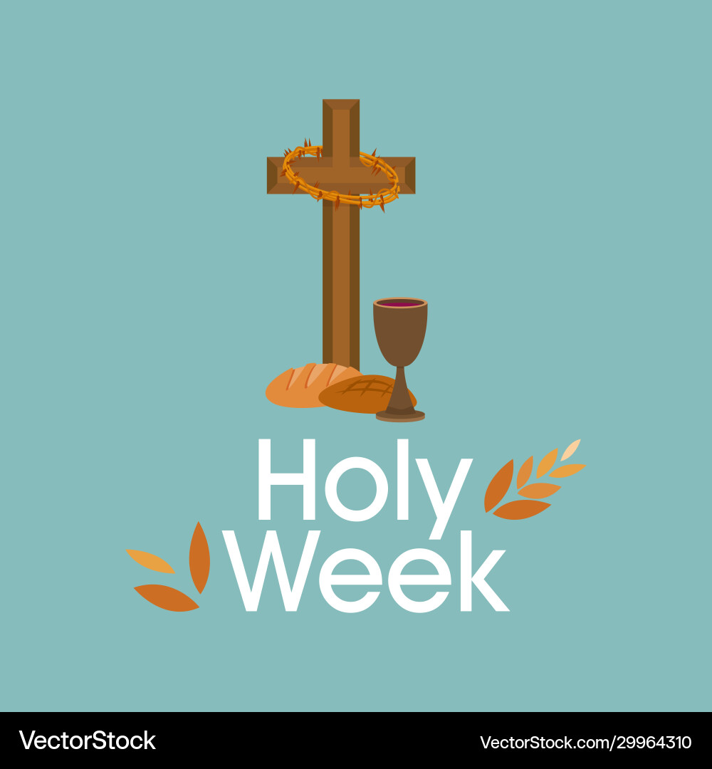 Holy week card Royalty Free Vector Image - VectorStock