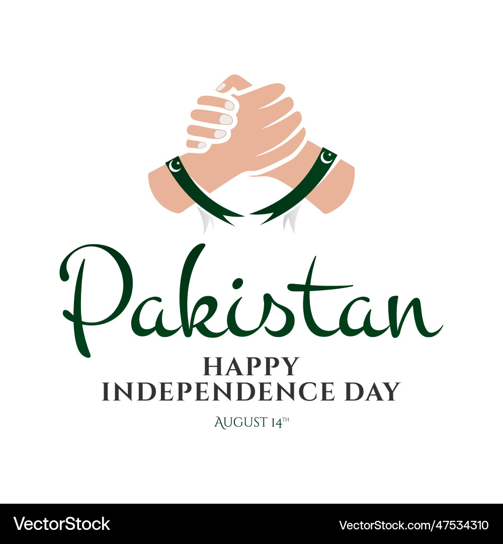 Pakistan happy independence day template Vector Image
