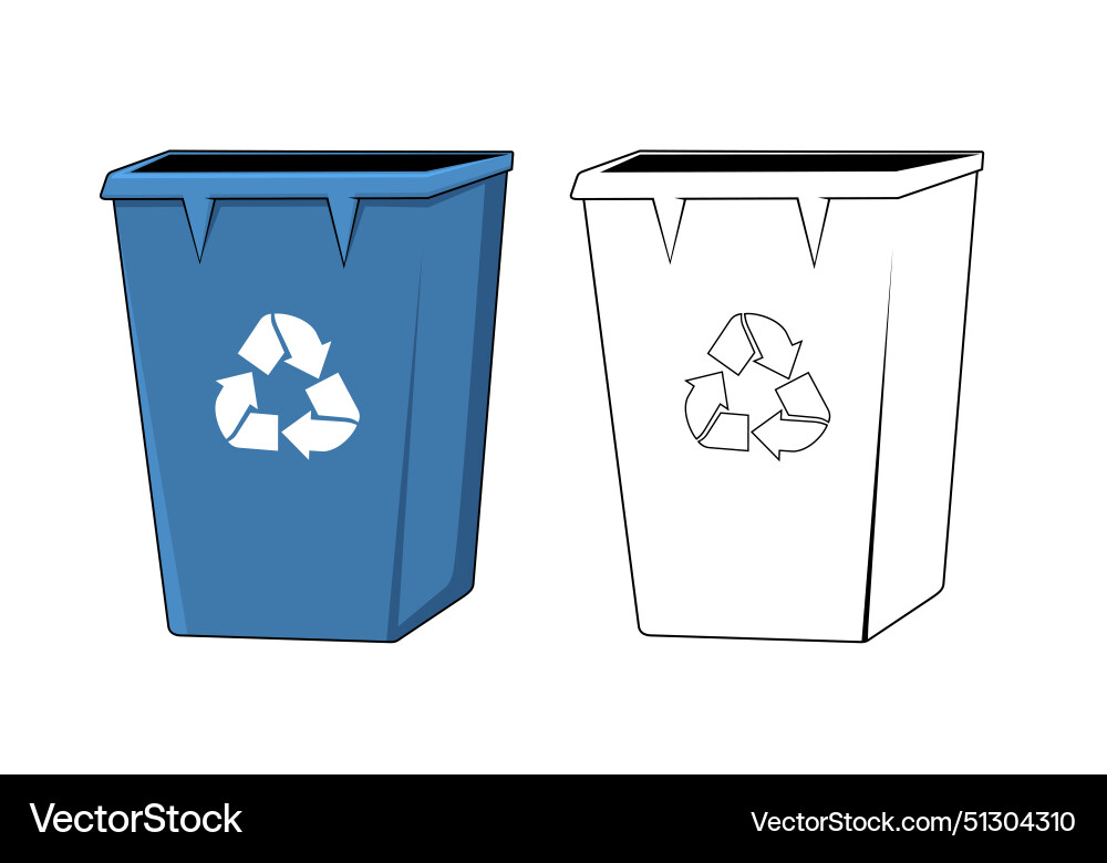 Rubbish bin design Royalty Free Vector Image - VectorStock