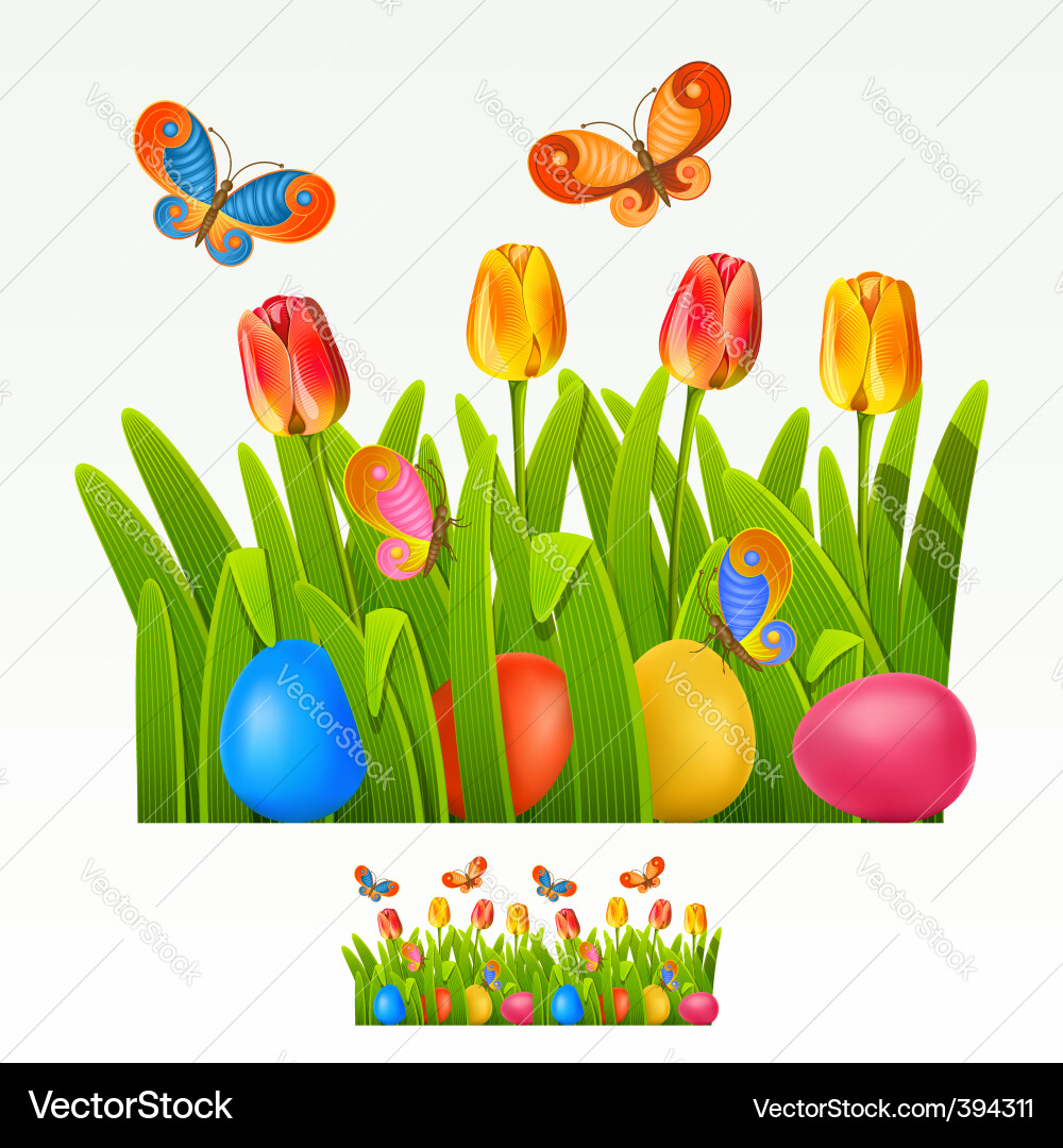 Easter border Royalty Free Vector Image - VectorStock