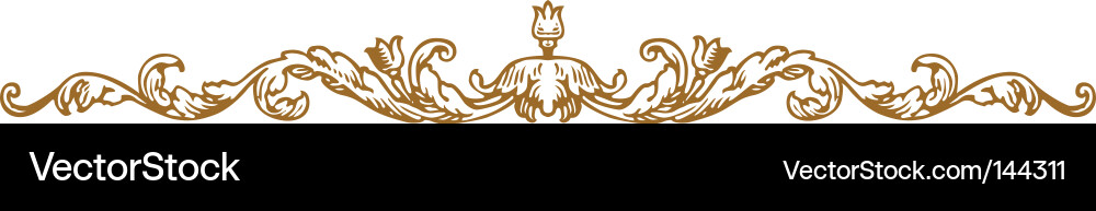 Floral border element Royalty Free Vector Image