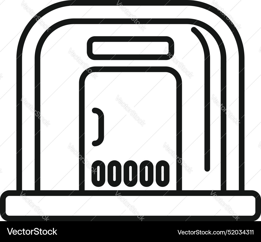 Security gate protecting entrance with digital Vector Image