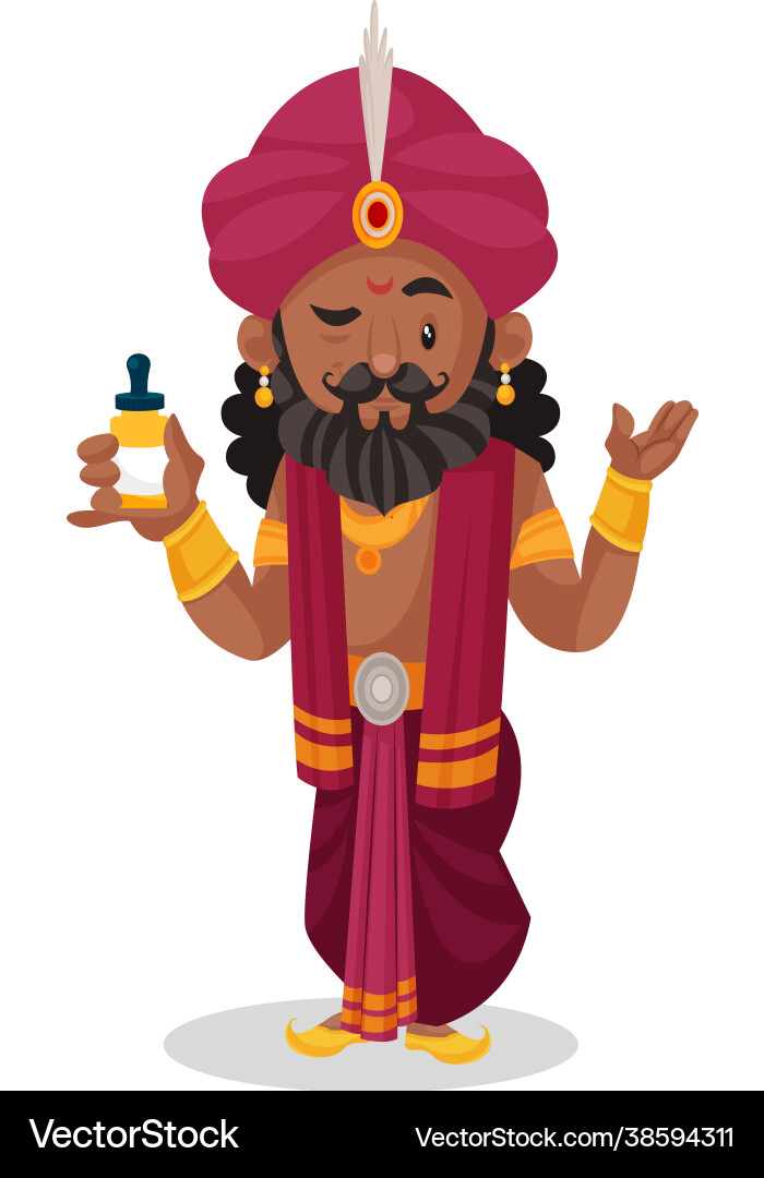 Shakuni cartoon character Royalty Free Vector Image