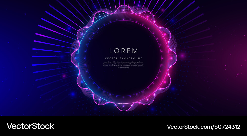 Abstract technology futuristic glowing circle Vector Image