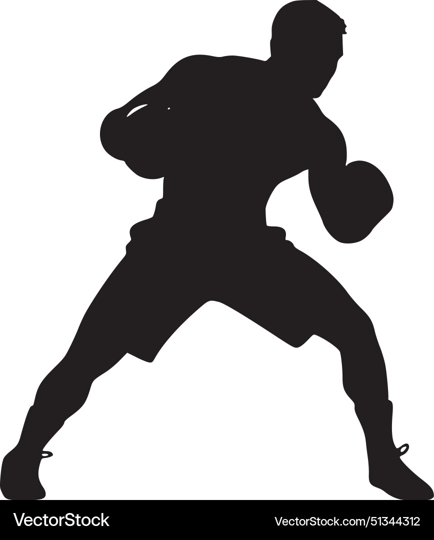 Boxing - black and white Royalty Free Vector Image