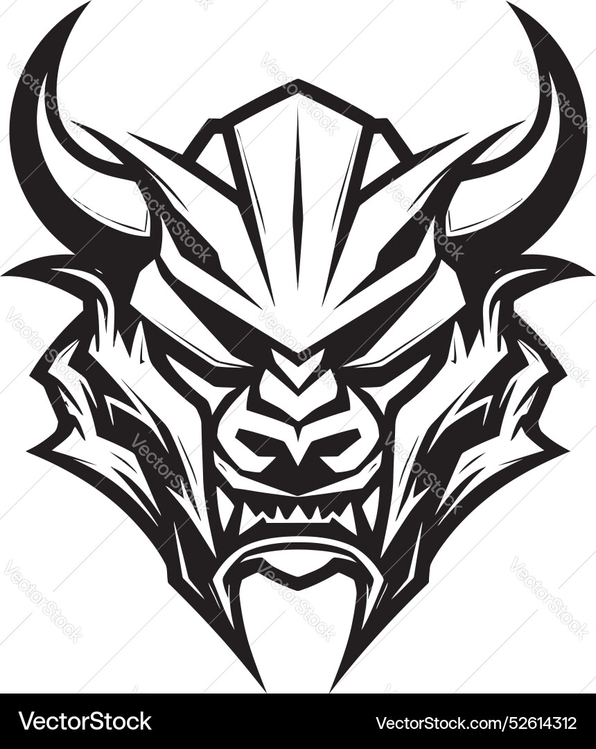 Breakthrough potential a bull head icon Royalty Free Vector