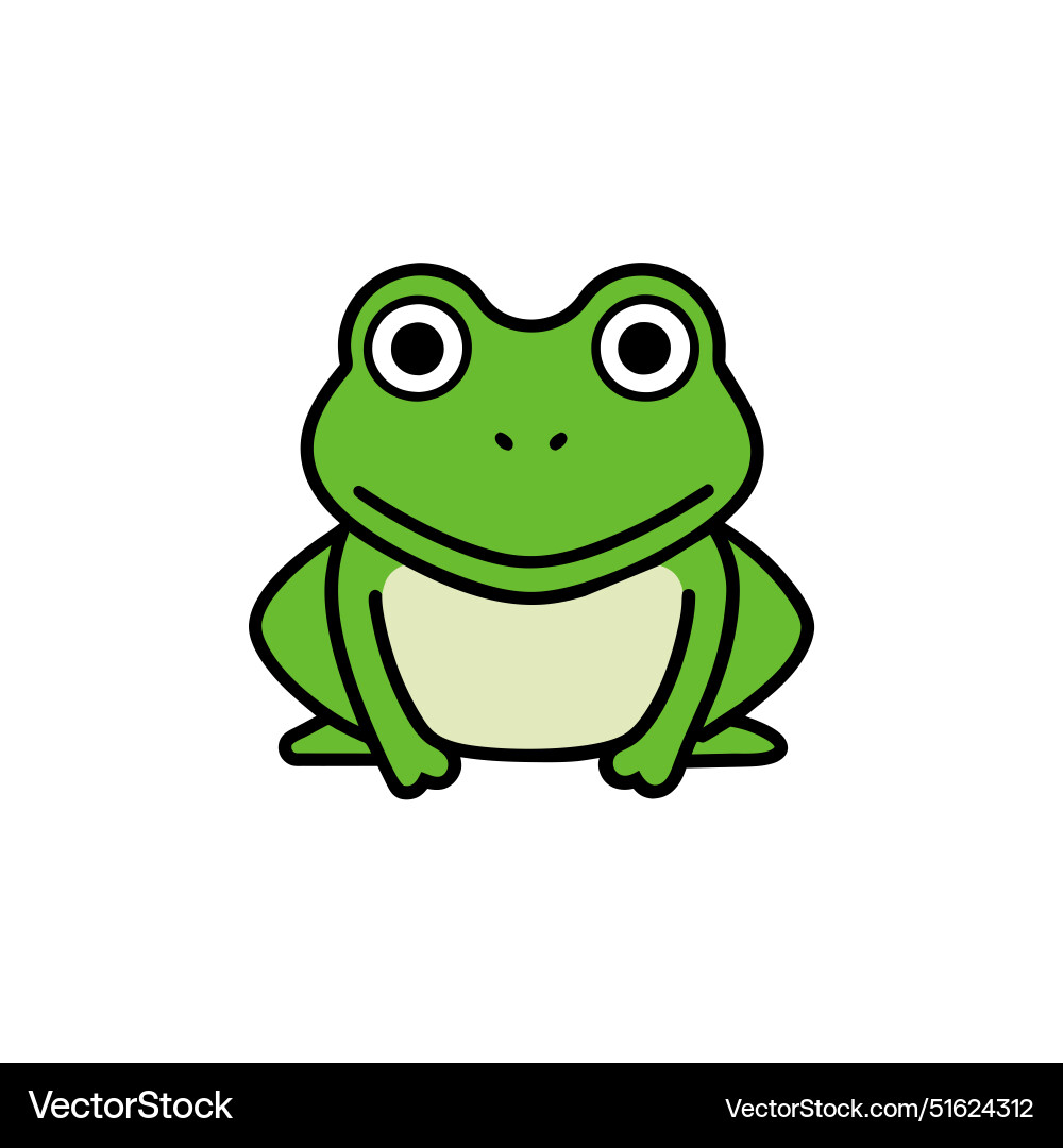Bullfrog frog lies icon Royalty Free Vector Image