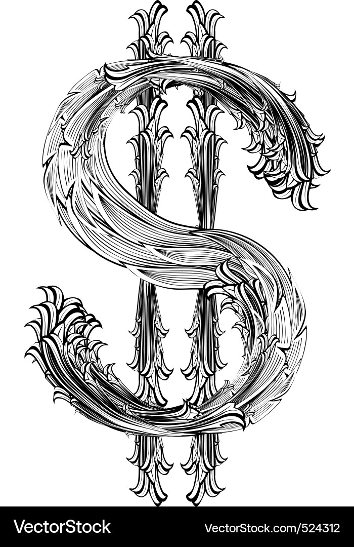 Dollar sign Royalty Free Vector Image - VectorStock