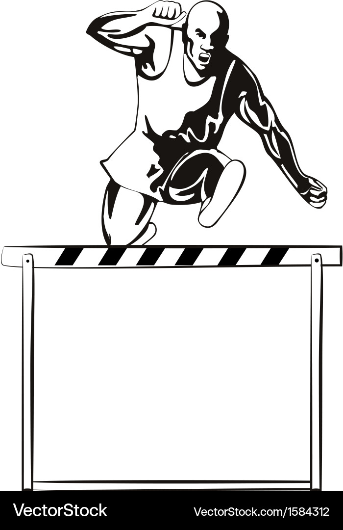Hurdle Race Athlete Royalty Free Vector Image - VectorStock