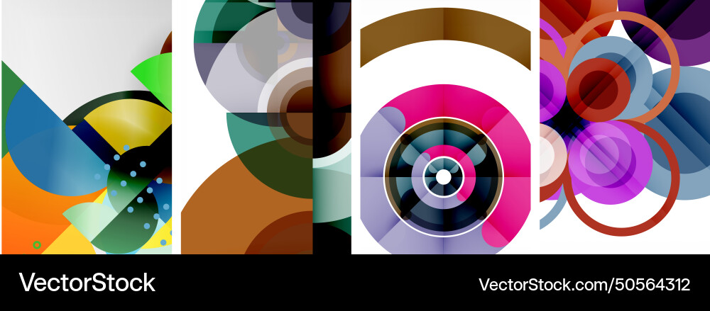 World of geometric elegance with abstract circle Vector Image