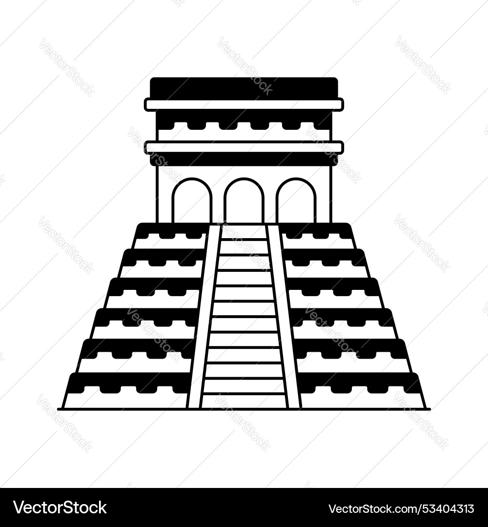 Chichen itza Royalty Free Vector Image - VectorStock