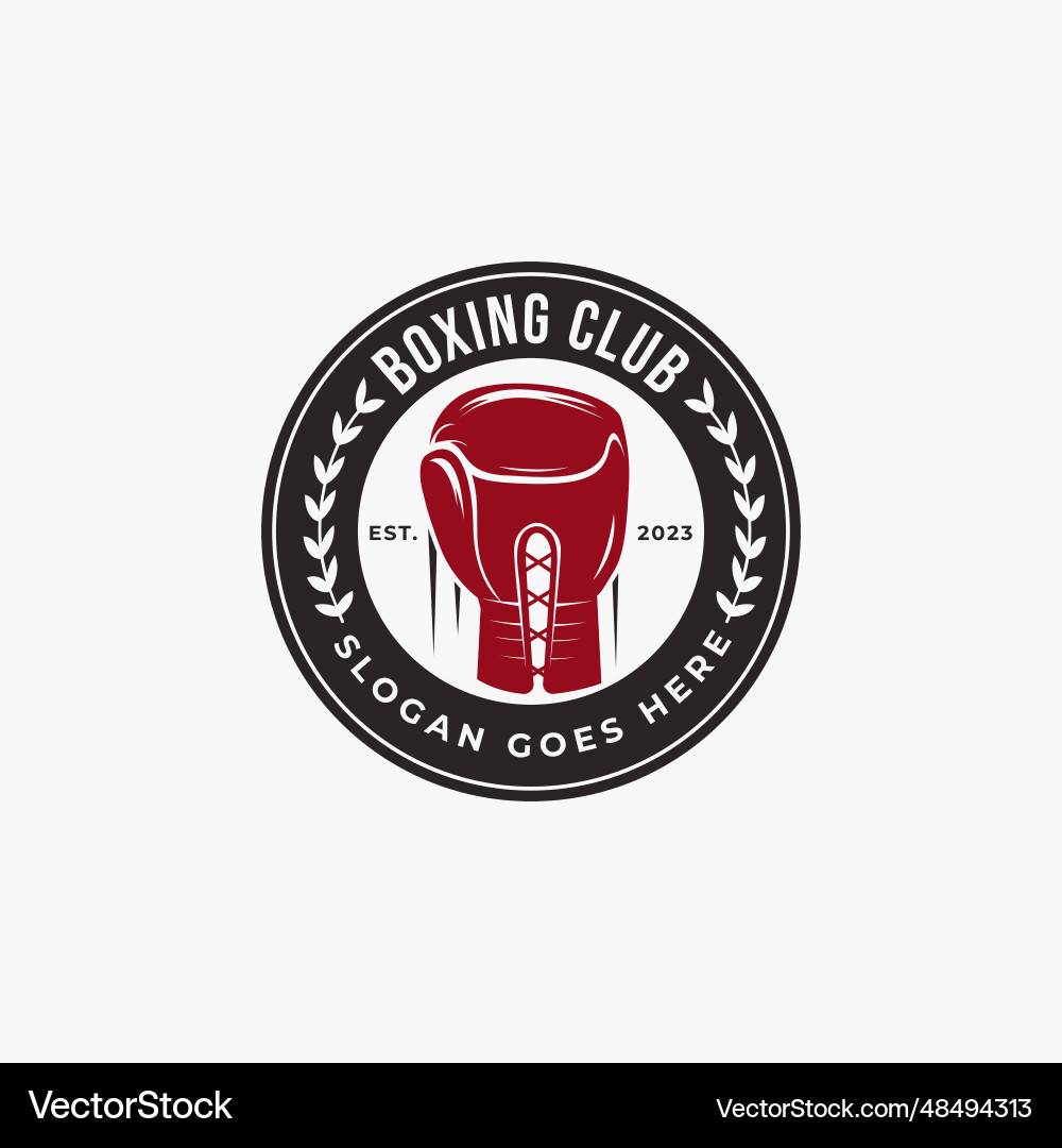 Combat club log fighting boxing logo Royalty Free Vector