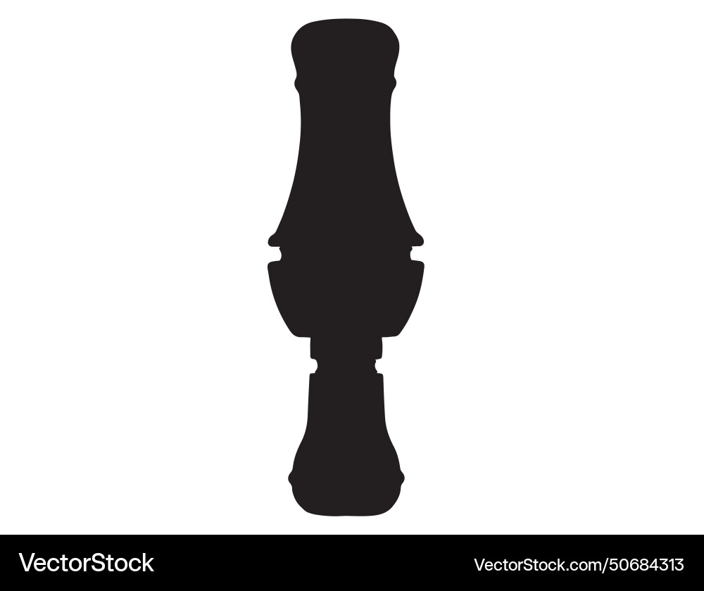 Duck call silhouette art Royalty Free Vector Image