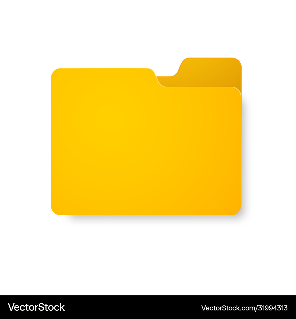 File folder realistic rendering Royalty Free Vector Image