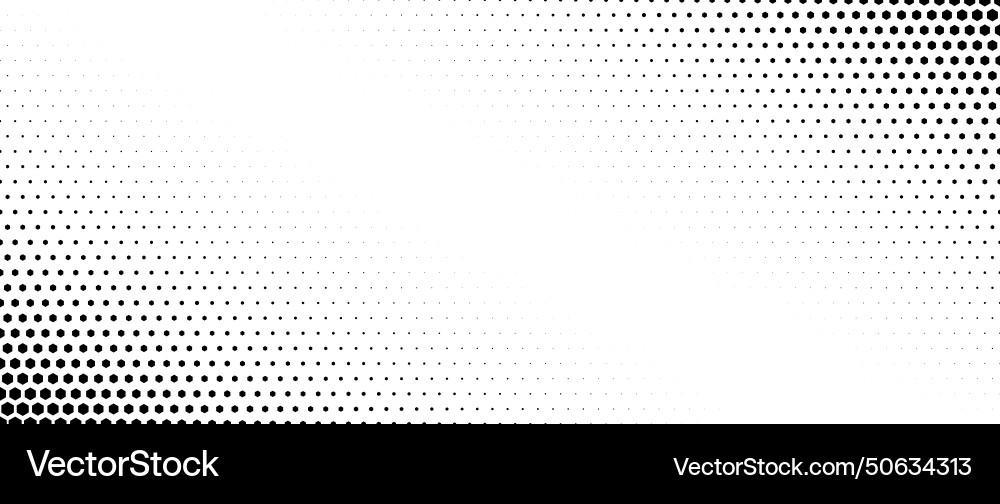 Hexagon corner halftone gradient texture diagonal Vector Image