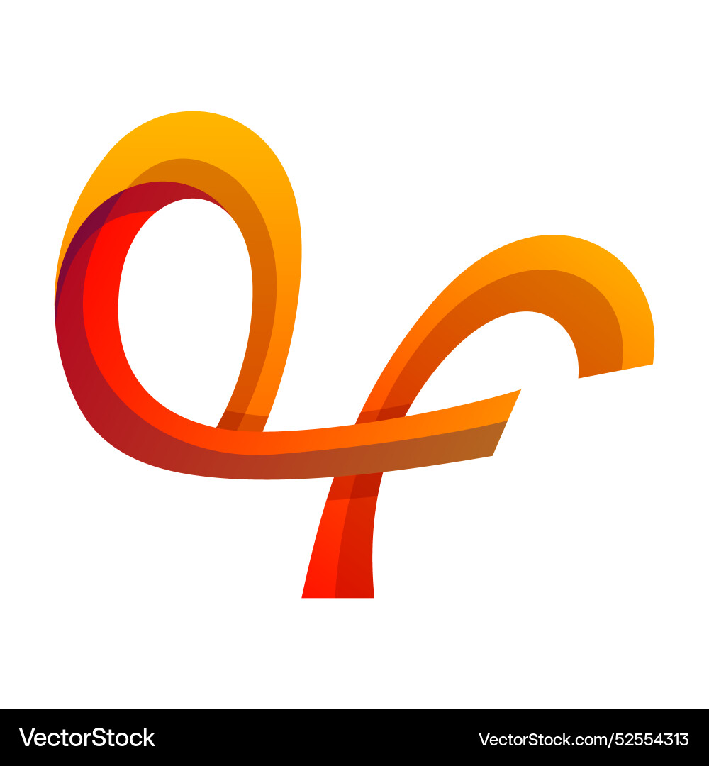 Letter o f gradient logo design Royalty Free Vector Image