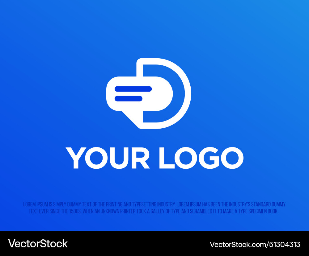 Modern professional logo in the shape Royalty Free Vector
