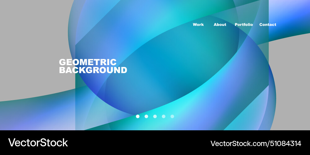 Aqua geometric background with a blue swirl Vector Image