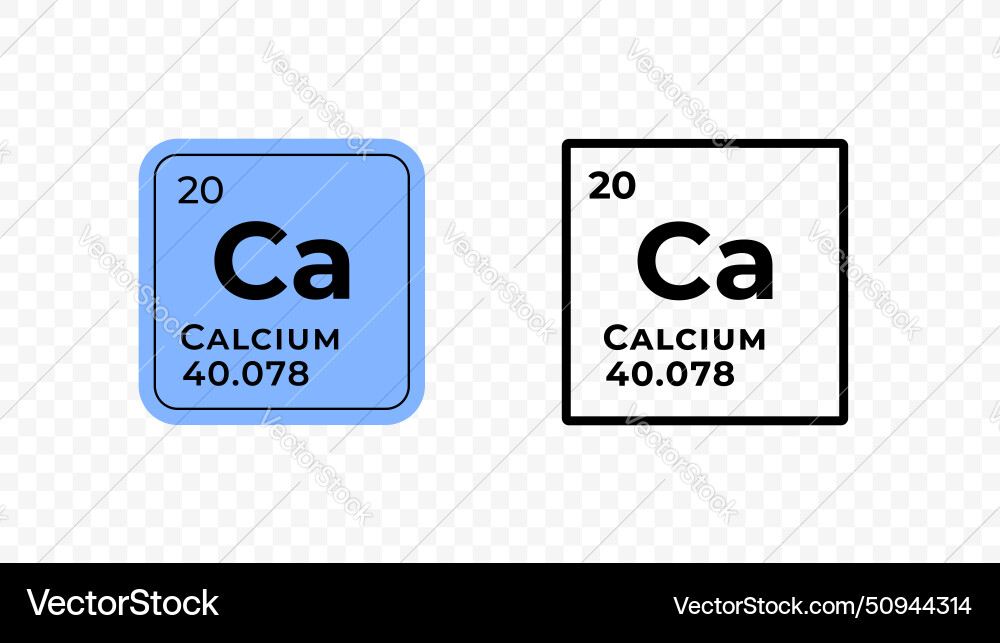 Calcium perdiodic table of elements design Vector Image