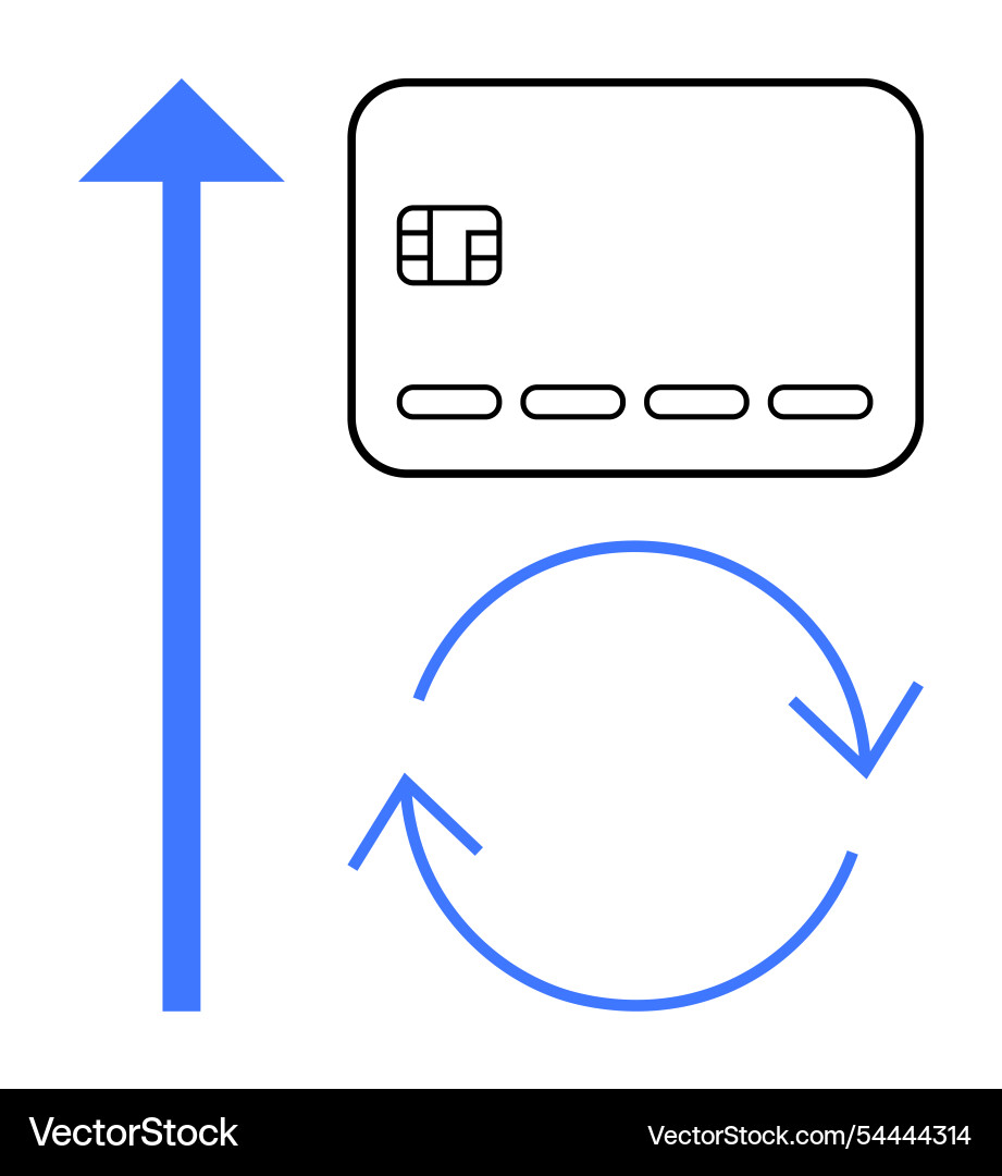 Credit card upgrade and renewal process with arrow