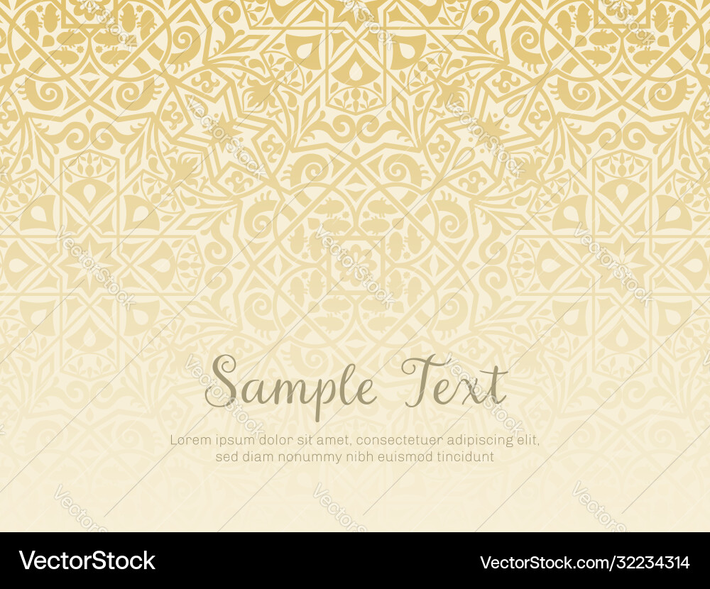 Golden Arabesque Texture Background Royalty Free Vector