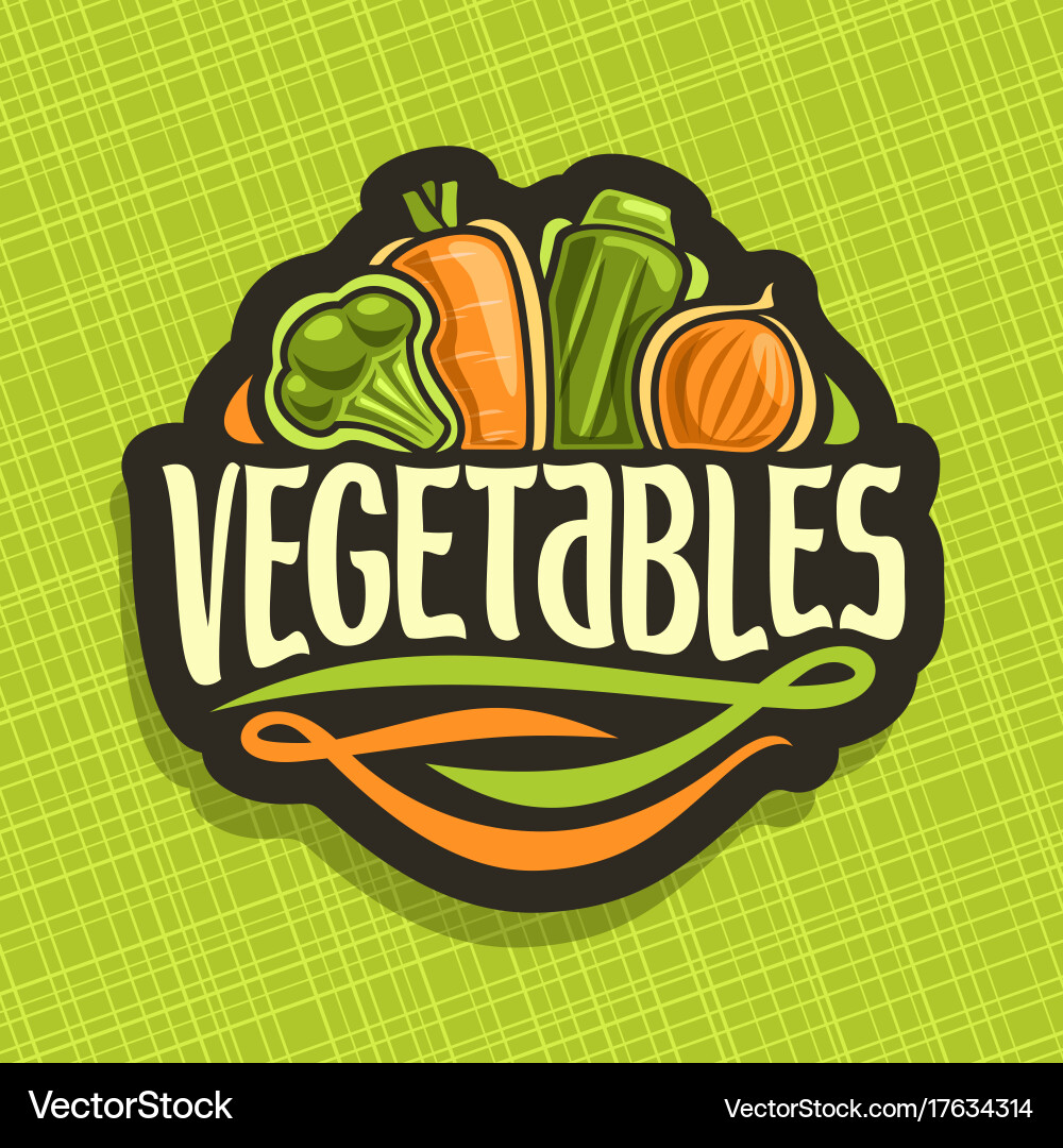 Logo for fresh vegetables Royalty Free Vector Image
