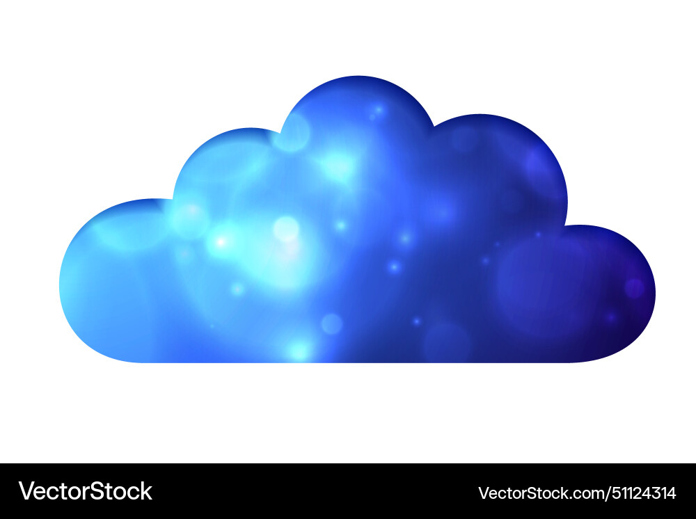 Papercut style beautiful blue cloud background Vector Image