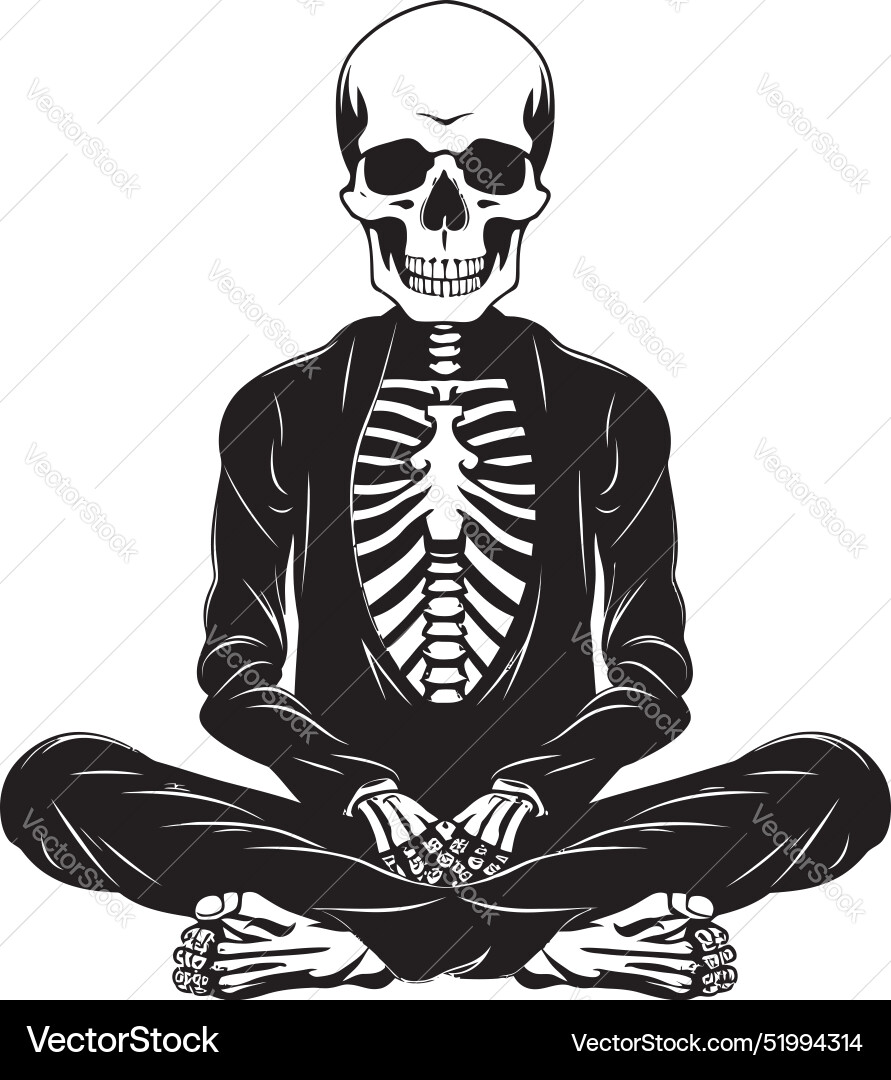 Restful bones retreat chilling logo icon chilled Vector Image