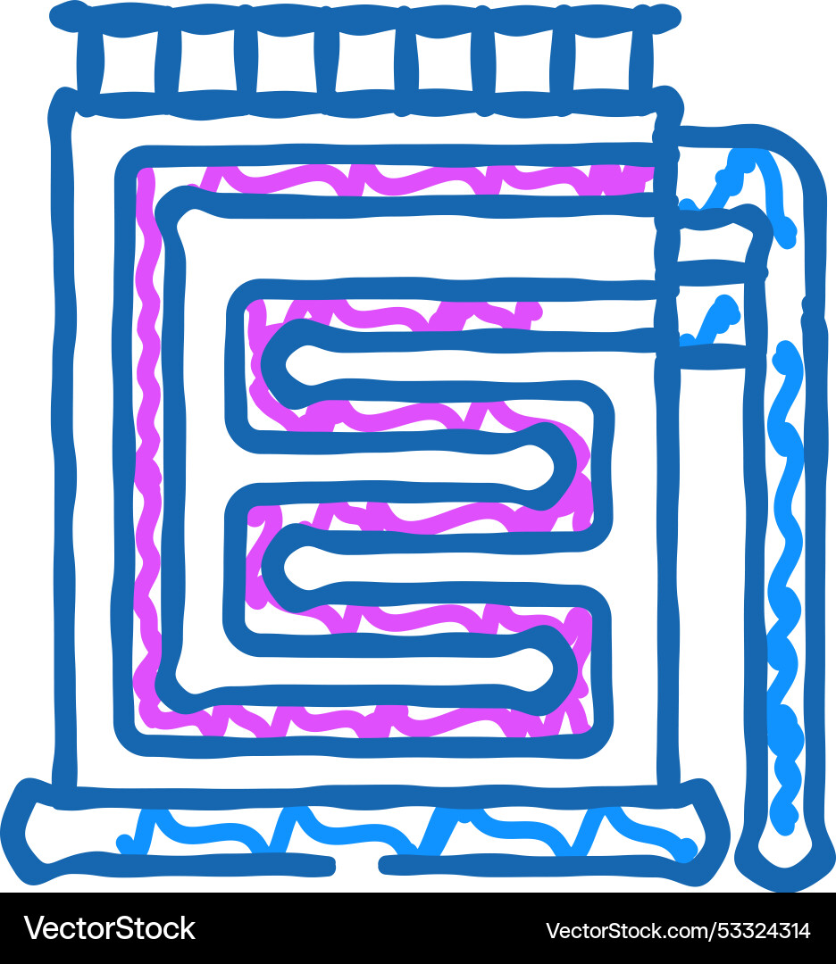 Thermal storage energy icon doodle Royalty Free Vector Image