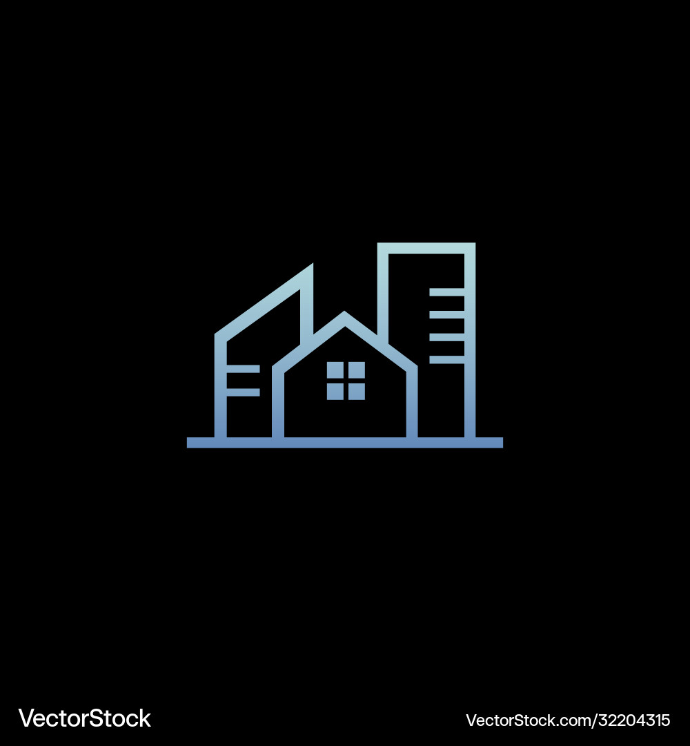 Home building logo template Royalty Free Vector Image