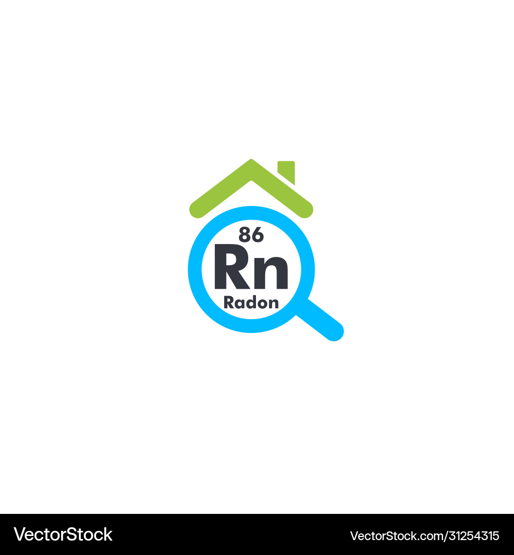 Home radon testing first alert kit logo detection Vector Image