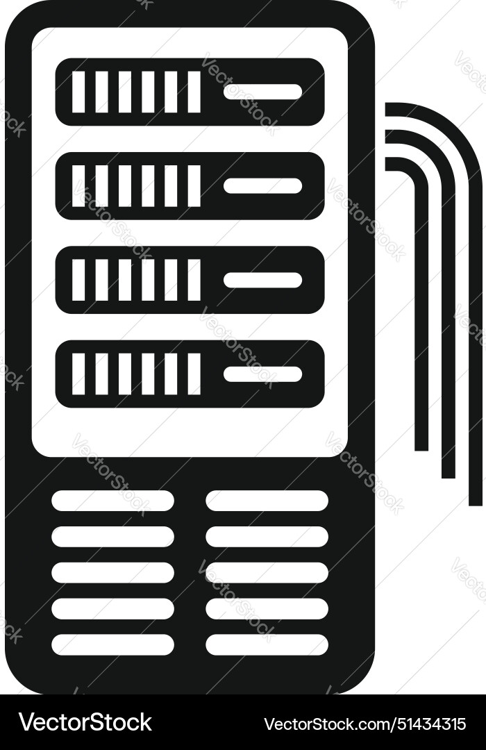 Icon of a server rack – Royalty-Free Vector | VectorStock