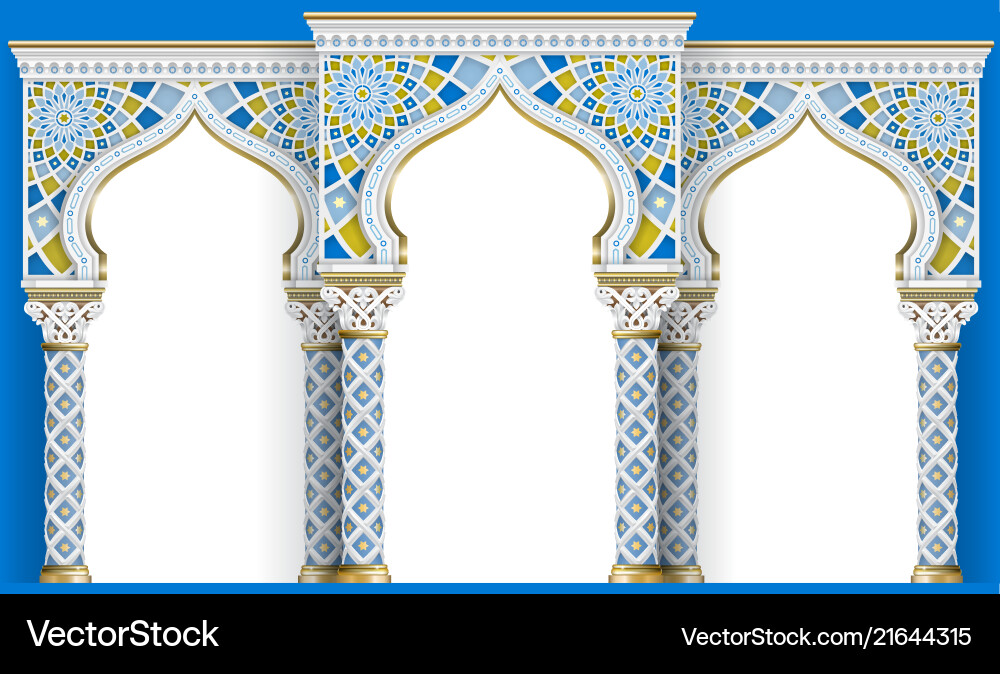Intricate Mosaic Arch Royalty Free Vector Image
