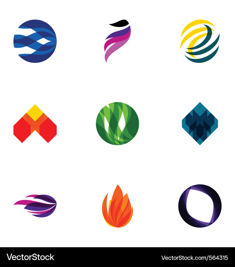 Logo design elements set 05 Royalty Free Vector Image