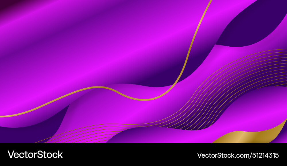 Modern gradient purple and gold design background Vector Image