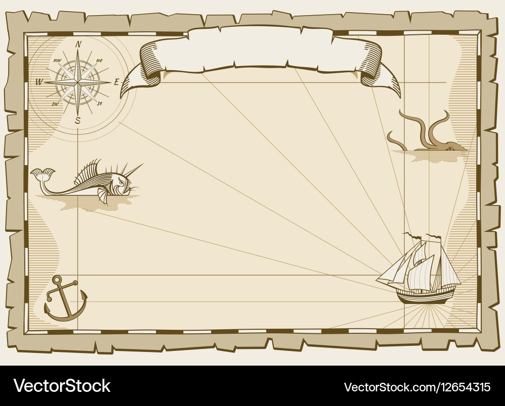 Pirate Map Invitation Template