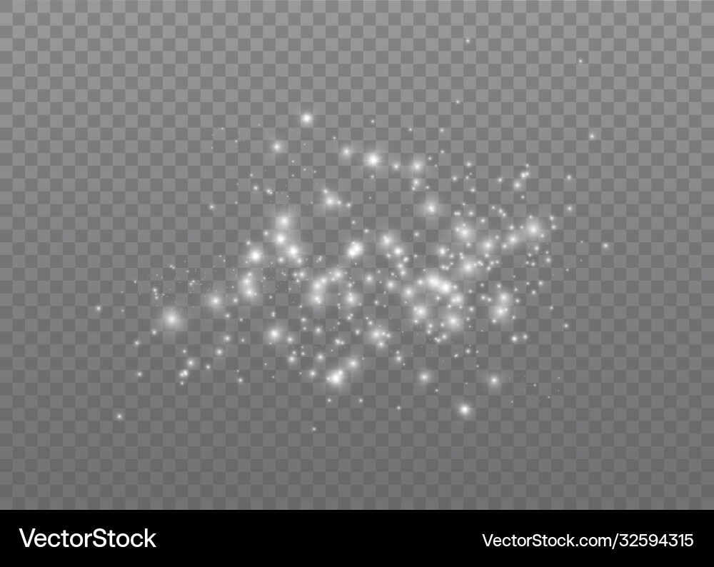 White dust sparks Royalty Free Vector Image - VectorStock