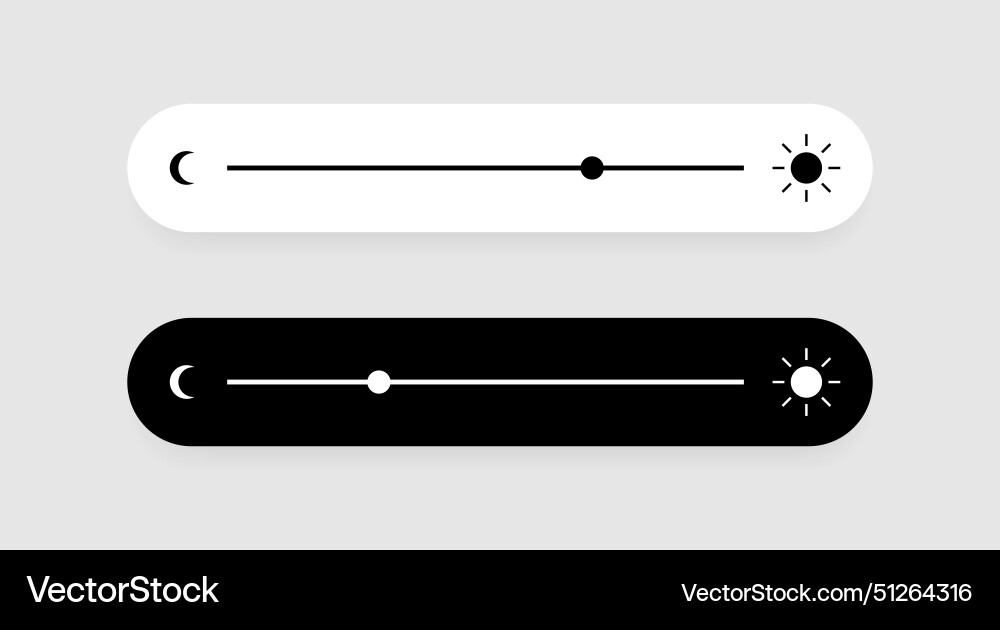 Brightness slider level control contrast Vector Image