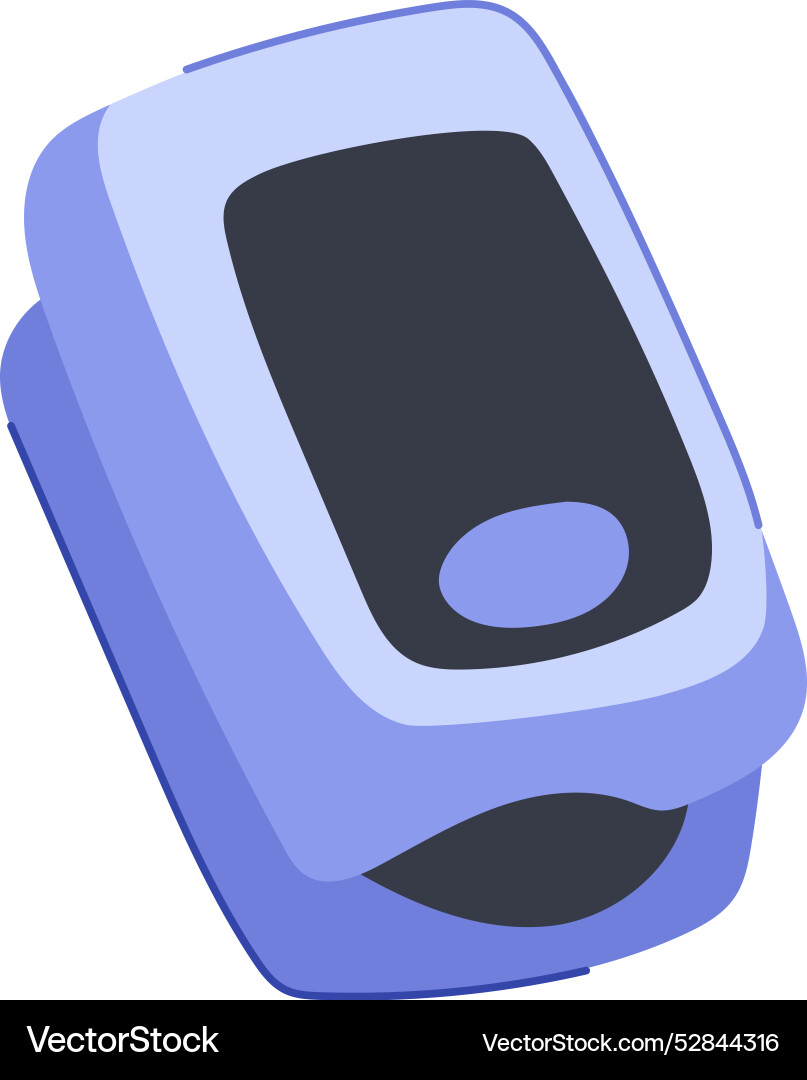 Herate pulse oximeter cartoon Royalty Free Vector Image