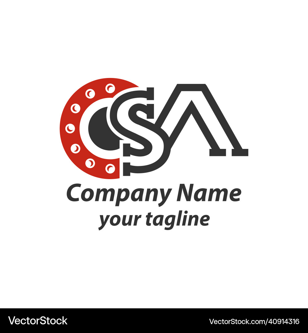 Sa letter logo design round monogram icon Vector Image