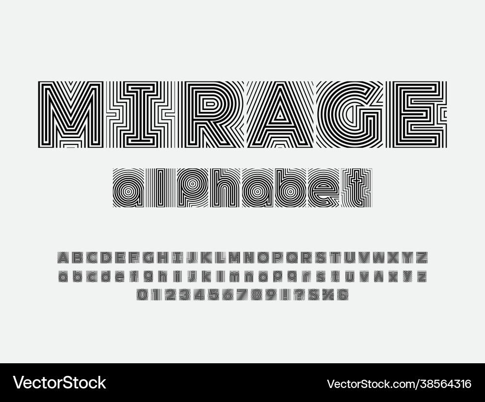 Stylized font Royalty Free Vector Image - VectorStock