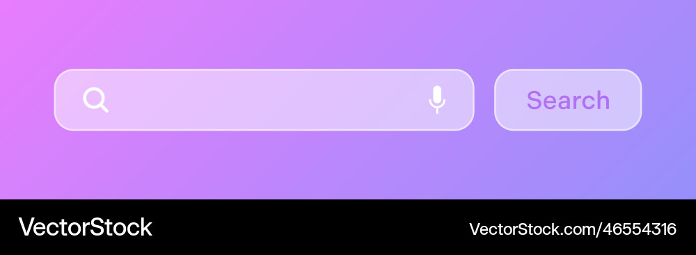 Transparent search bar internet browser engine Vector Image