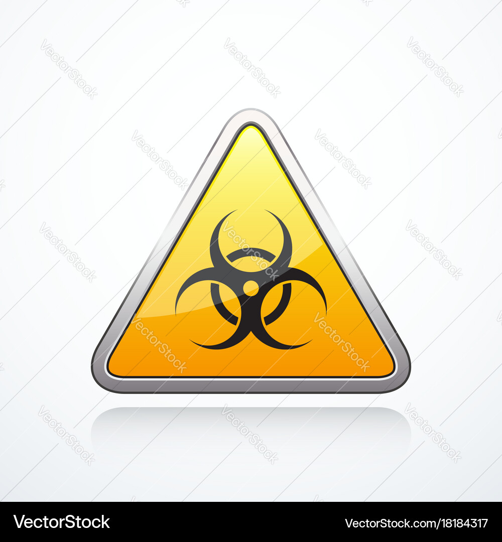 Biohazard triangle sign Royalty Free Vector Image