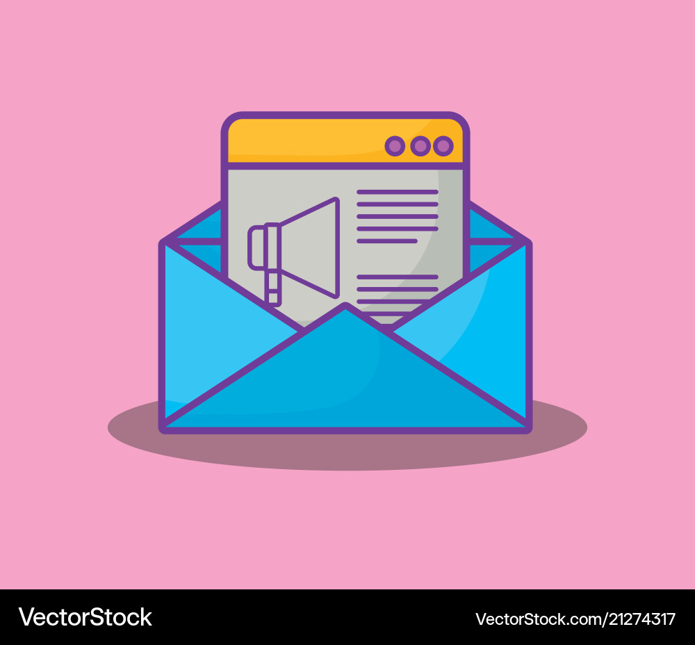 Envelope and web interface Royalty Free Vector Image