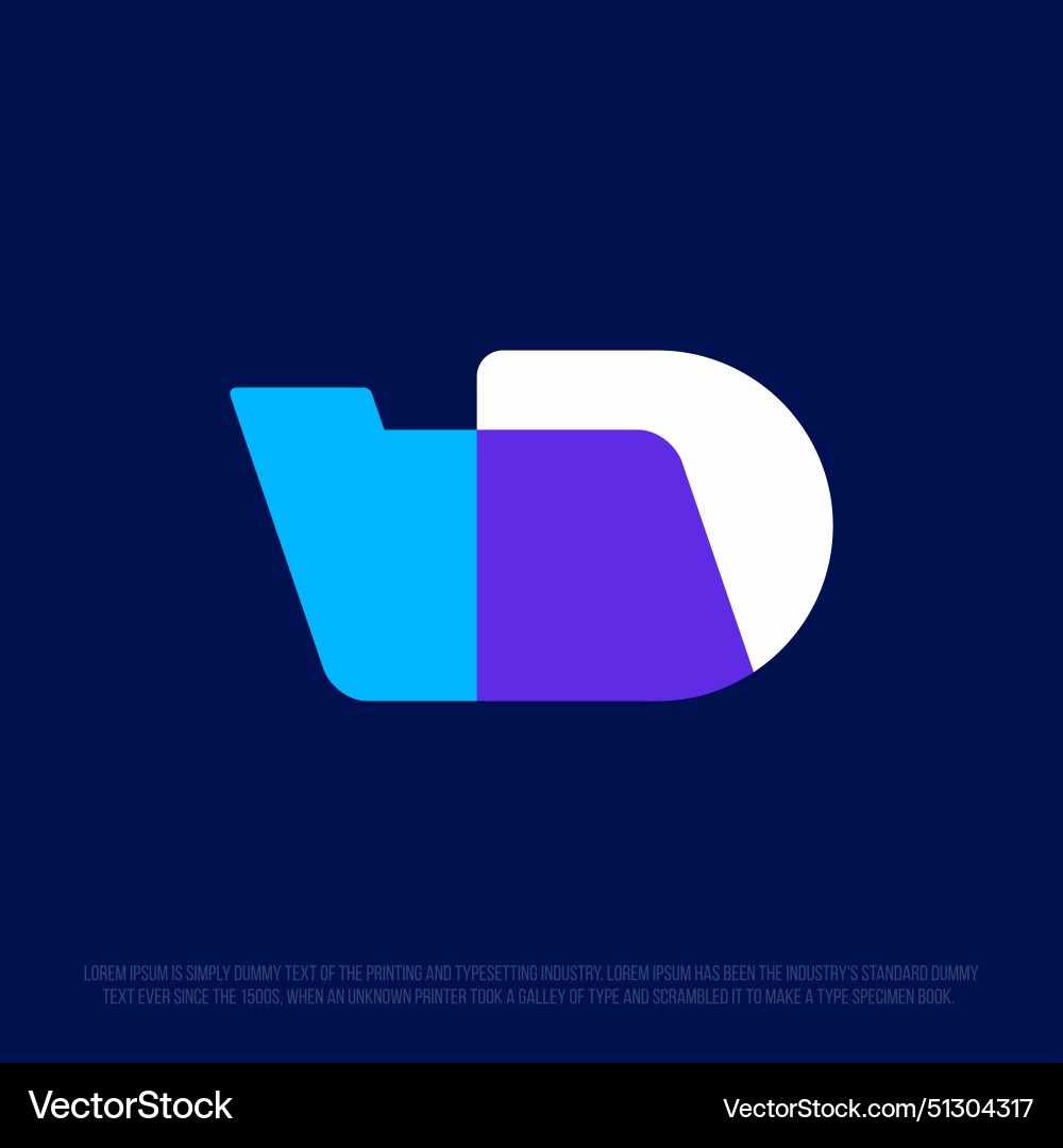 Modern professional logo in the shape Royalty Free Vector