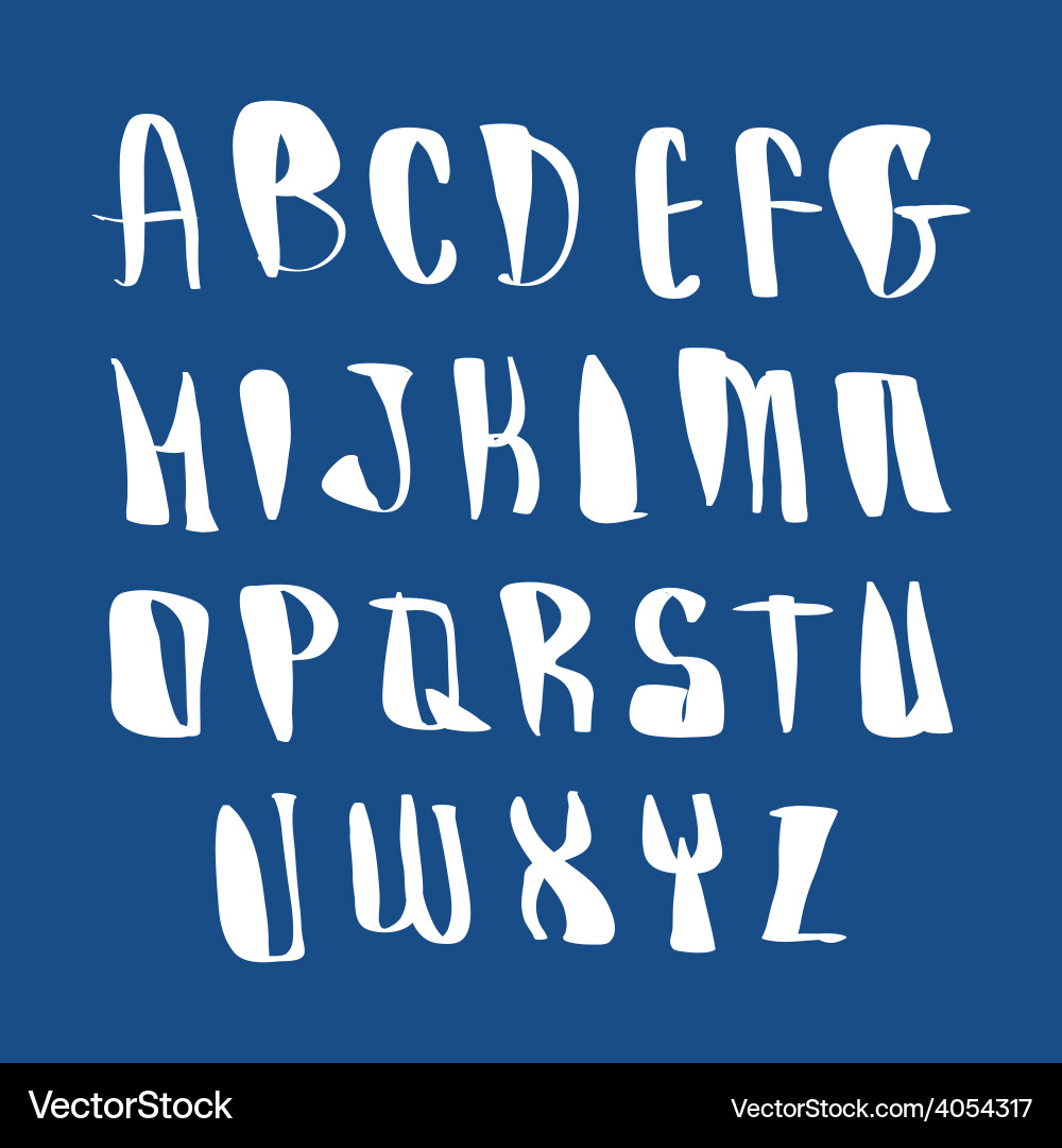 Script font alphabet letters Royalty Free Vector Image
