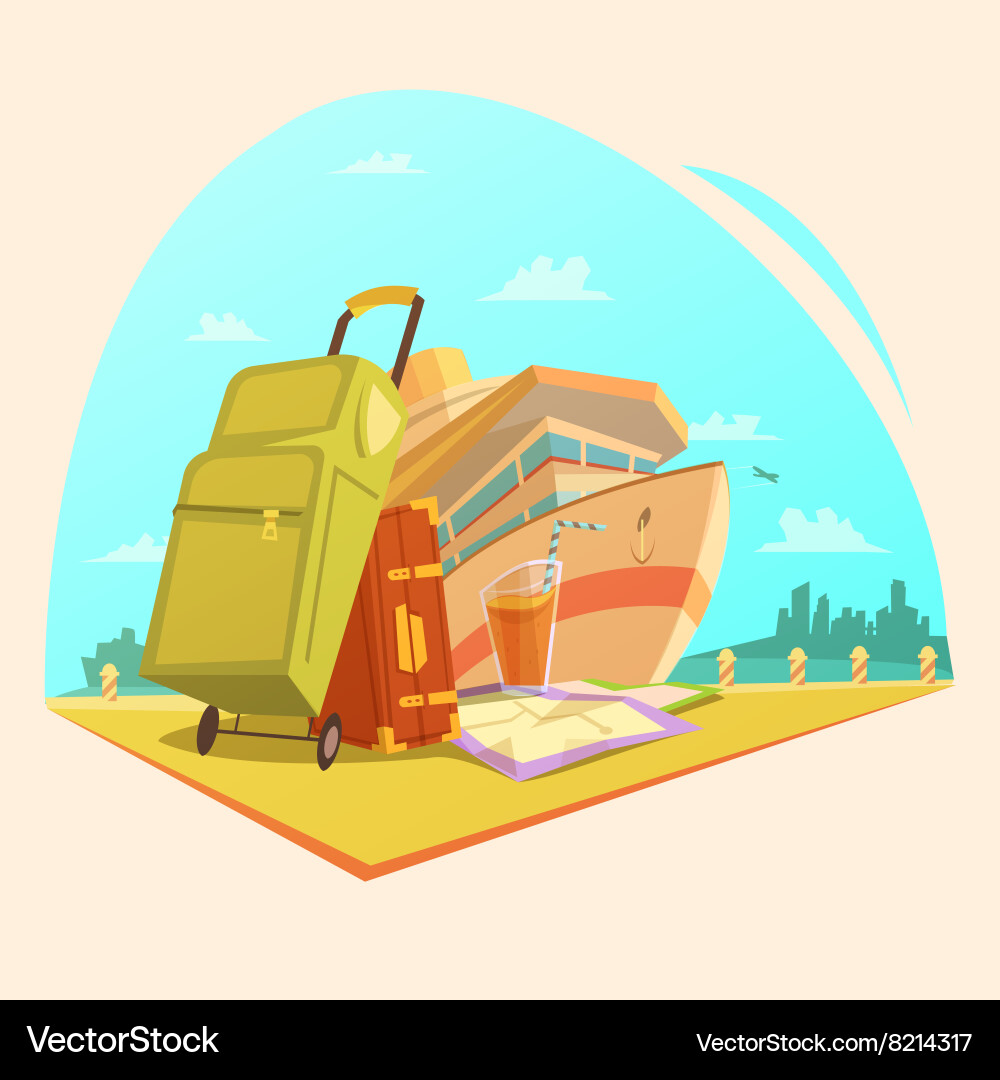 Voyage cartoon concept Royalty Free Vector Image