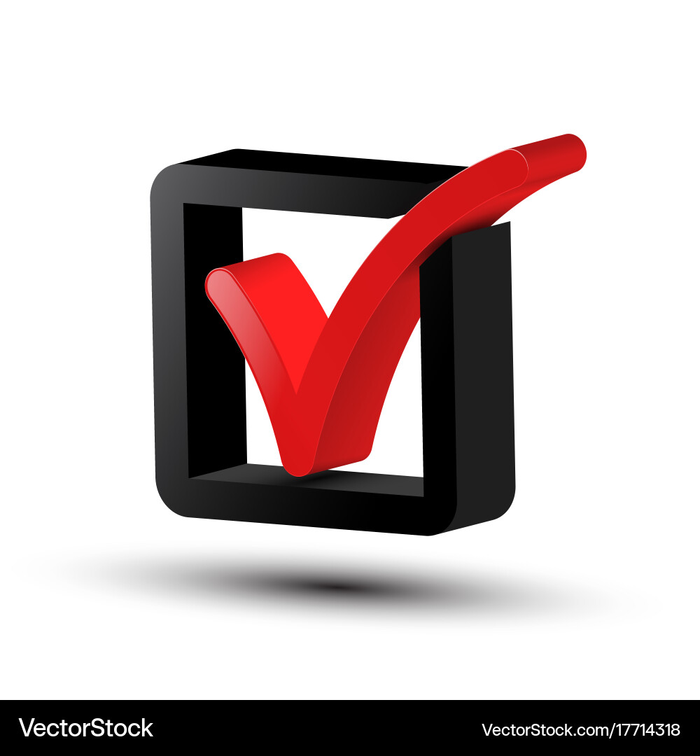 3d Check Box Icon