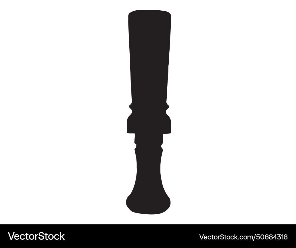 Duck call silhouette art Royalty Free Vector Image
