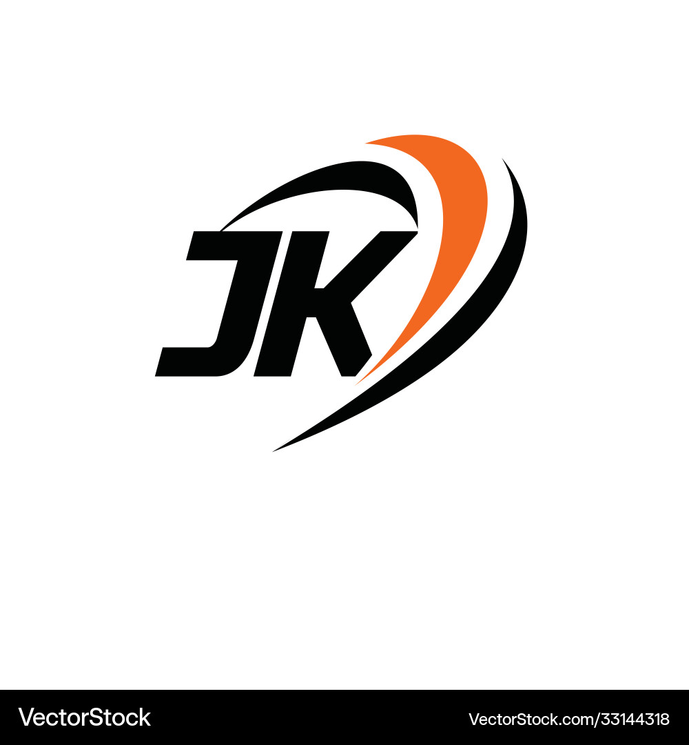 Jk monogram logo Royalty Free Vector Image - VectorStock